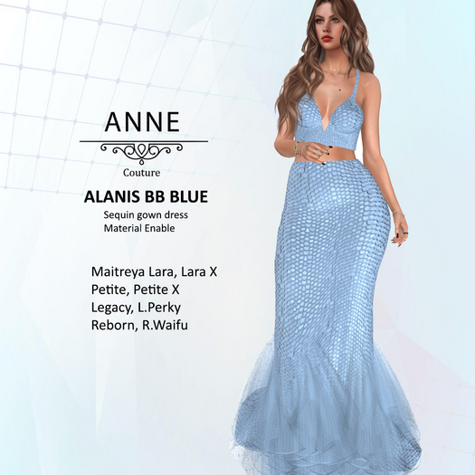 Second Life Marketplace - *ASC* ALANIS FORMAL DRESS BB BLUE